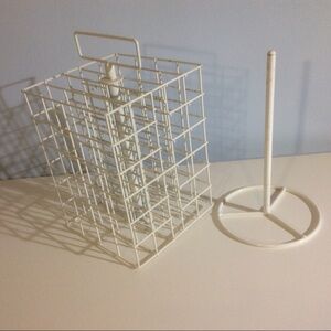 Office | Metal Rotating Display 2 Piece White Cube Jewelry Retail Store ...